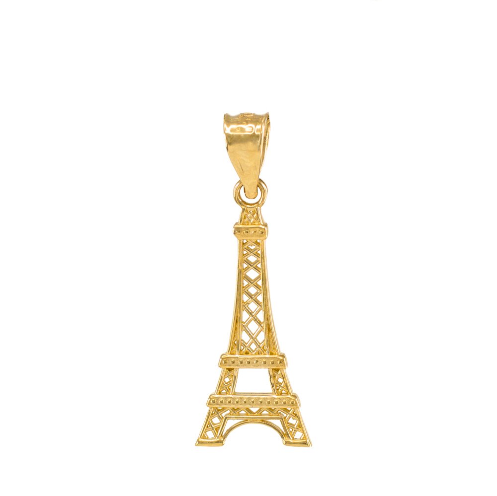 Fine 14k Gold Eiffel Tower Charm Charm Pendant