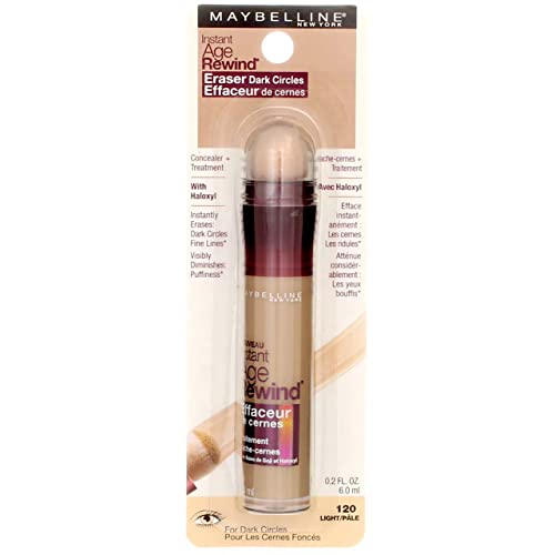 Maybelline Instant Age Rewind Eraser Dark Circles Treatment Concealer, Light 0.2 oz (Pack of 2)