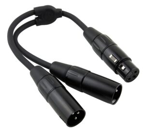 pig hog, xlr, black, 6 inch (pyxf2xm)