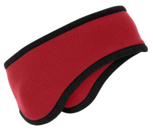 top headwear topheadwear polar fleece ear warmer headband, red