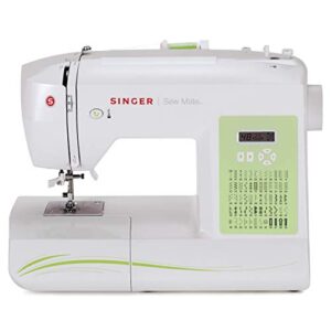 singer sew mate 5400 handy sewing machine including 60 built-in stitches, 4 fully built-in 1-step buttonhole, automatic needle threader & automatic tension, help to get started in no time, white