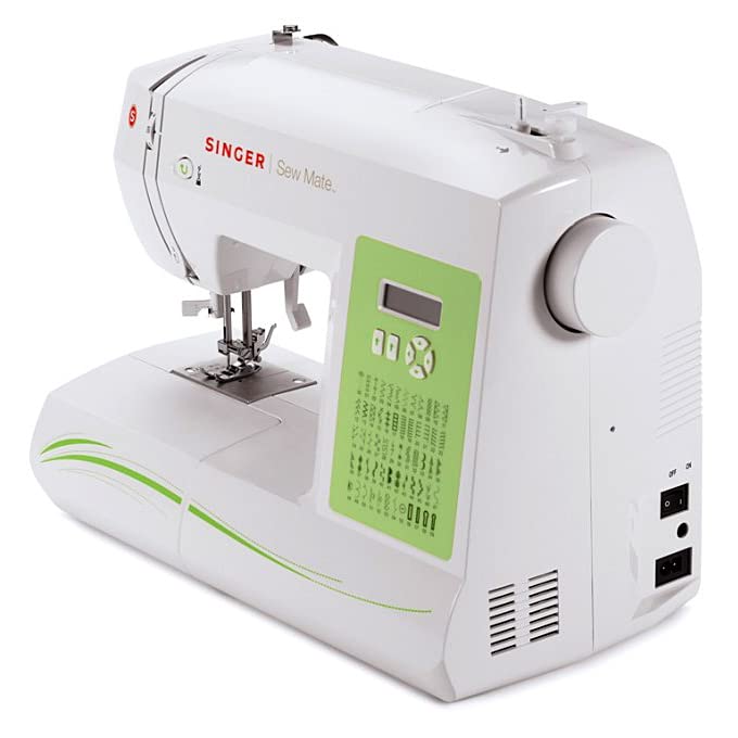 SINGER Sew Mate 5400 Handy Sewing Machine Including 60 Built-in Stitches, 4 Fully Built-in 1-Step Buttonhole, Automatic Needle Threader & Automatic Tension, Help to get Started in No time, White