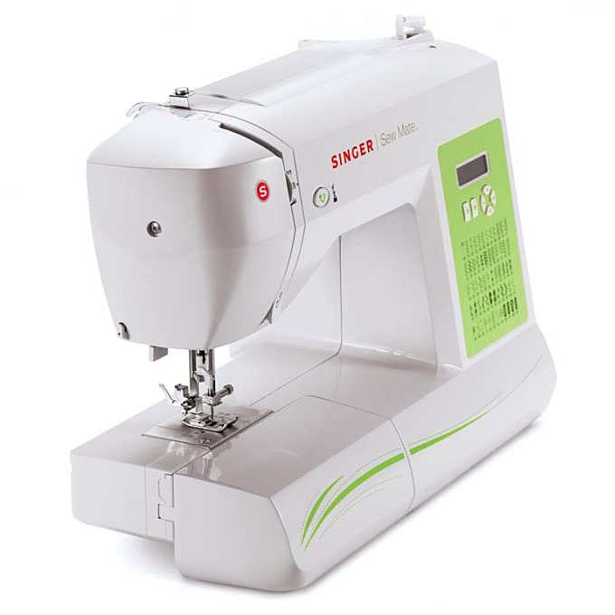 SINGER Sew Mate 5400 Handy Sewing Machine Including 60 Built-in Stitches, 4 Fully Built-in 1-Step Buttonhole, Automatic Needle Threader & Automatic Tension, Help to get Started in No time, White