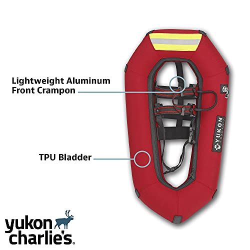 Yukon Charlie's Airlift Inflatable Snowshoe, One Size Fits Most, Hand Pump and Storage Bag Included