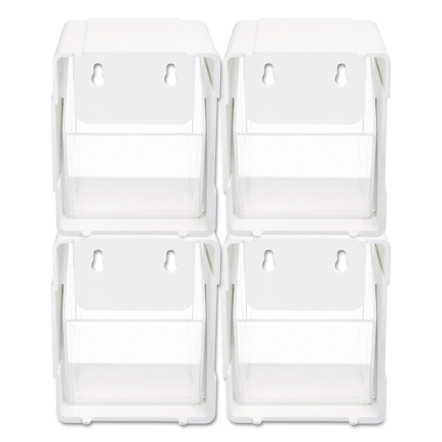 Deflecto Tilt Bins, 5.2" x 5.54" x 4.65", White, 4-Pieces (421103)