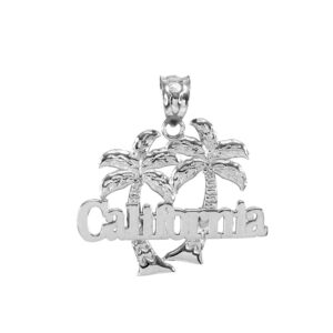 trendy necklaces fine 925 sterling silver california palm tree charm pendant