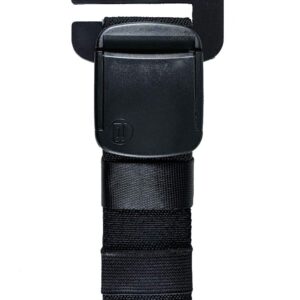 Betta 1.5 Inch Wide Men's Elastic Stretch Belt with Fully Adjustable High-Strength Buckle (X-Large, Black)