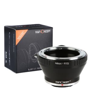 k&f concept lens mount adapter with tripod for nikon ai ai-s f lens to pentax q-s1 q10 q7 q dslr camera camera body