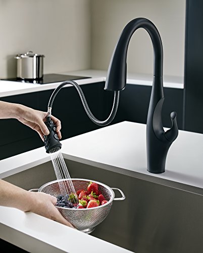 Pfister GT529-IHB Kai 1-Handle Pull-Down Kitchen Faucet Matte Black