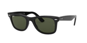 ray-ban wayfarer sunglasses,54mm,black/crystal green