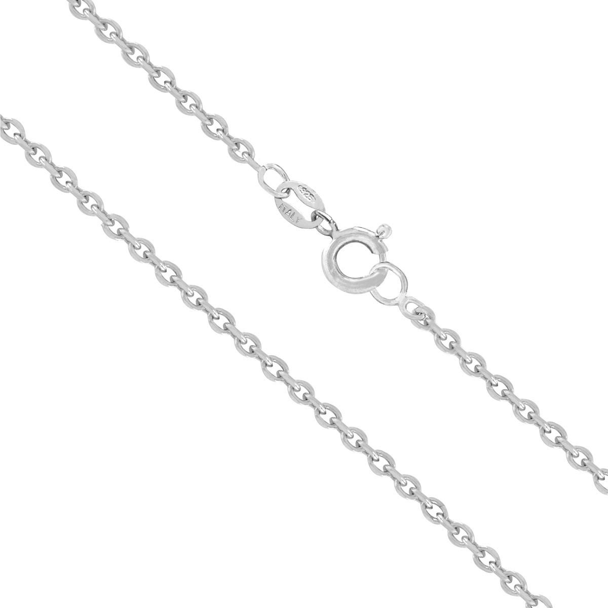 Honolulu Jewelry Company 925 Sterling Silver 1.5mm Cable Chain Necklace for Women Tarnish Resistant - Made in Italy (19 Inches)