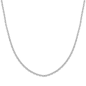 Honolulu Jewelry Company 925 Sterling Silver 1.5mm Cable Chain Necklace for Women Tarnish Resistant - Made in Italy (19 Inches)