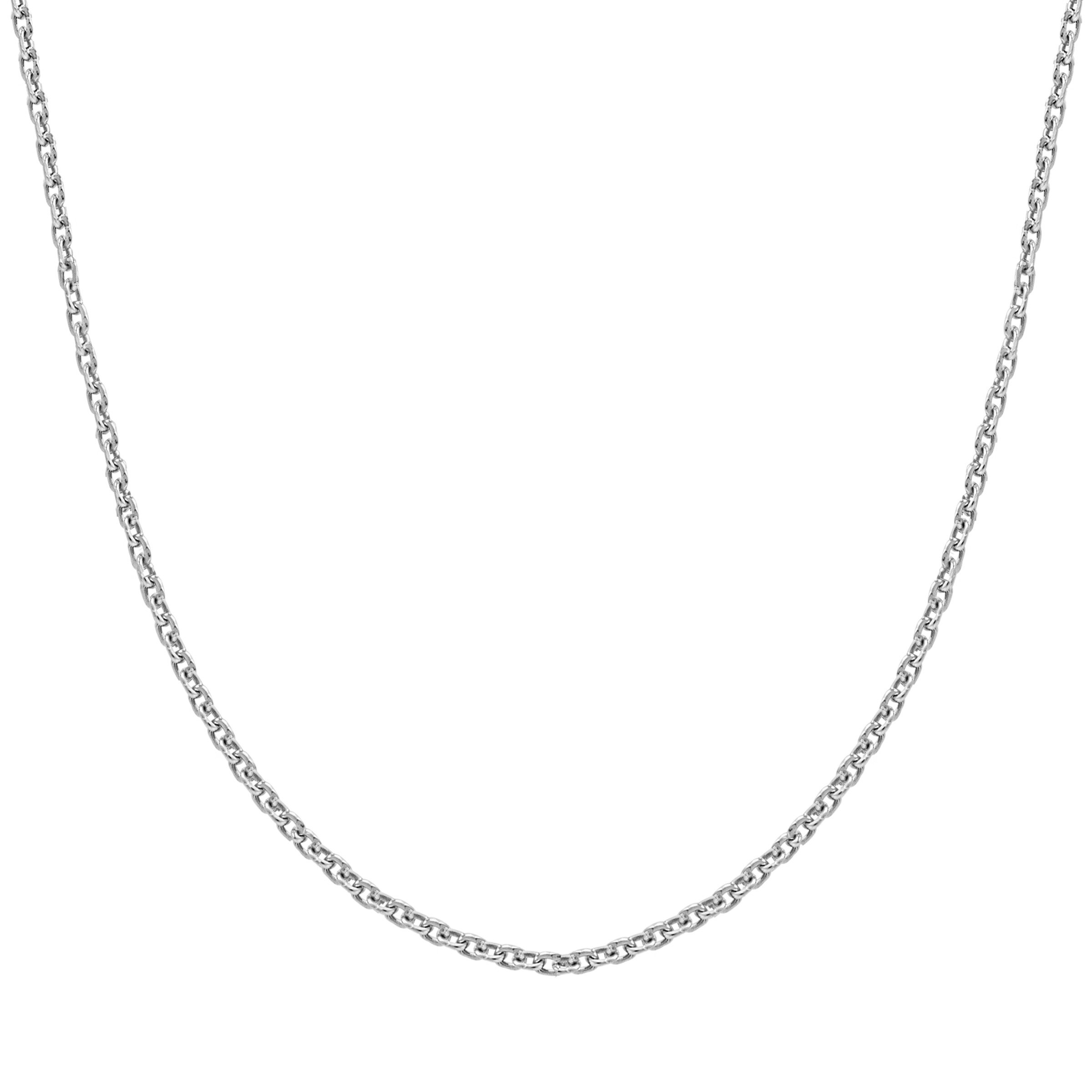 Honolulu Jewelry Company 925 Sterling Silver 1.5mm Cable Chain Necklace for Women Tarnish Resistant - Made in Italy (19 Inches)