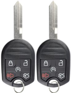 keylessoption keyless entry remote control fob uncut blank ignition car key remote start for cwtwb1u793 (pack of 2)