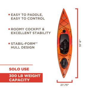 Old Town Canoes & Kayaks Dirigo 106 Recreational Kayak, Sunrise, 10 Feet 6 Inches