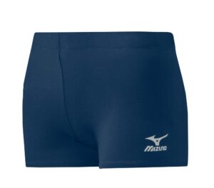 mizuno core flatfront vortex hybrid shorts, navy, small