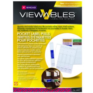 Smead Viewables Pocket Label Pulls, Paper/Poly Laminate, 45 Per Pack (68001)