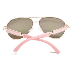 GUESS womens Metal Aviator Sunglasses, 28g, 60 mm US