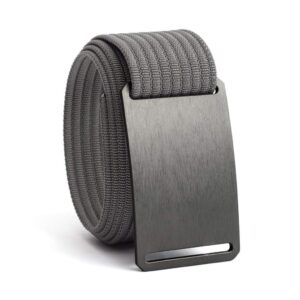 grip6 classic belt - 1.5-inch adjustable nylon belts - versatile lifestyle and tactical belt for men and women - made in the usa (gunmetal) *old size*