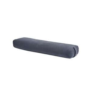 Manduka Yoga Lean Bolster Pillow - Firm, Removable eQua Cover, Easy Carry Handle - Thunder Grey, 27" x 7" x 3.25"