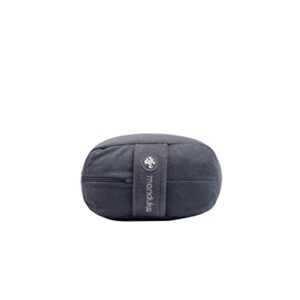 Manduka Yoga Lean Bolster Pillow - Firm, Removable eQua Cover, Easy Carry Handle - Thunder Grey, 27" x 7" x 3.25"