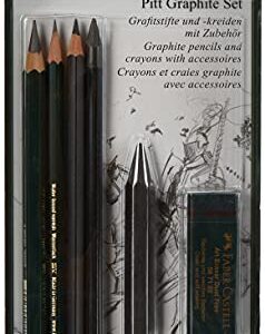 Faber-Castell PITT Graphite Master Set,Grey,7 Piece Set