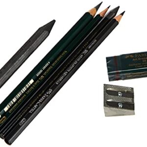 Faber-Castell PITT Graphite Master Set,Grey,7 Piece Set