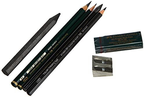 Faber-Castell PITT Graphite Master Set,Grey,7 Piece Set