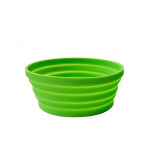 ecoart silicone expandable collapsible bowl for travel camping hiking (green(s))