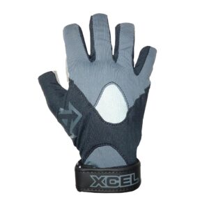 xcel unisex open fingers & thumb paddle glove (black, x-large)