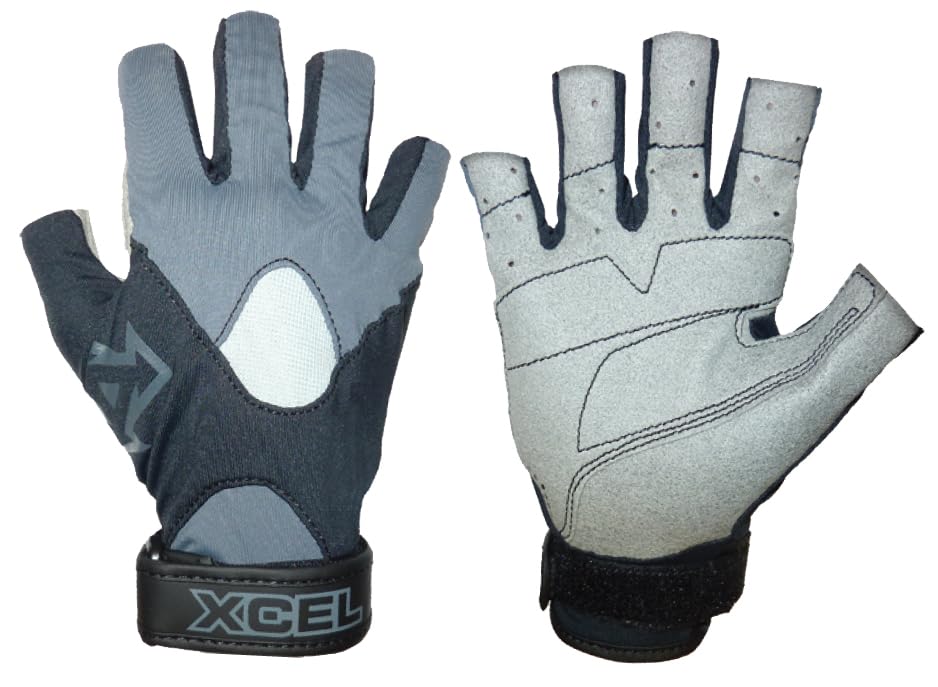 XCEL Unisex Open Fingers & Thumb Paddle Glove (Black, X-Large)