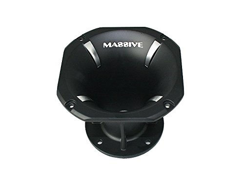 Massive Audio F4 - Flare Horn Pro Audio for Cars and DJ Compression Drivers, 45 x 45, 2 Inch Bolt On | Sold Individually