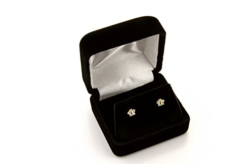 14k Yellow Gold Double Hearts Stud Earrings with Screw Back