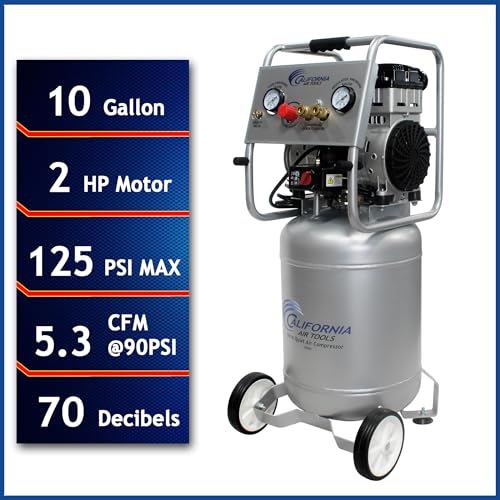 California Air Tools 10020C Ultra Quiet Oil-Free and Powerful Air Compressor, 2 HP