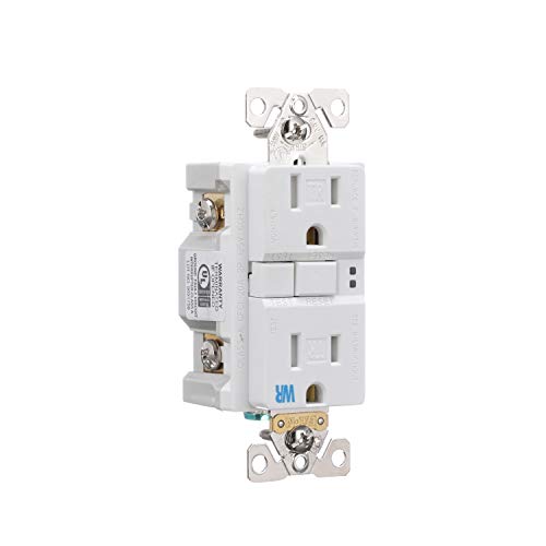 EATON TWRSGF15W Arrow Hart Tamper and Weather Resistant Duplex Gfci Receptacle, 125 Vac, 15 A, 2 Pole, 3 Wire, White