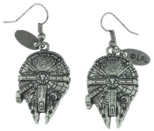 star wars millennium falcon 3d dangle earrings