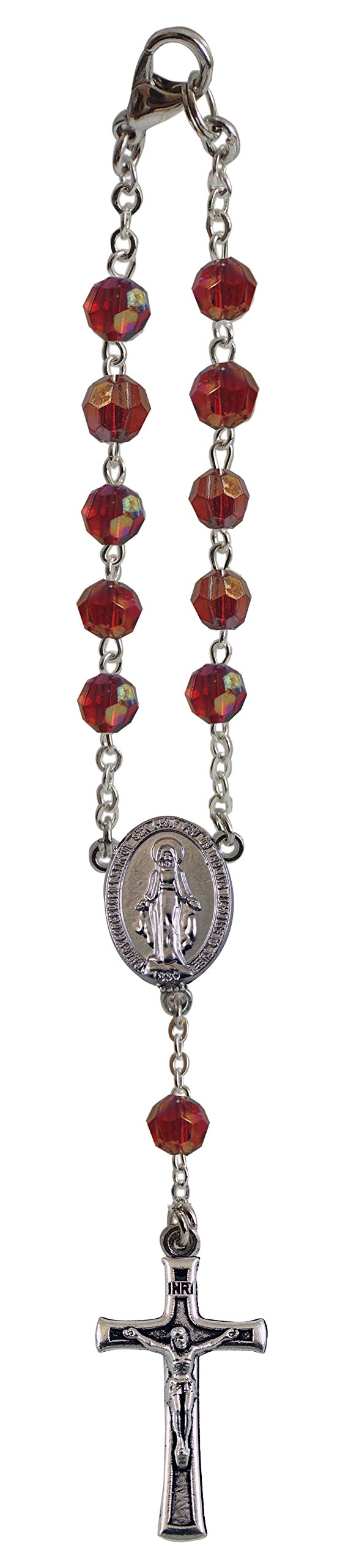 Cathedral Art January/Garnet Birthstone Car Rosary