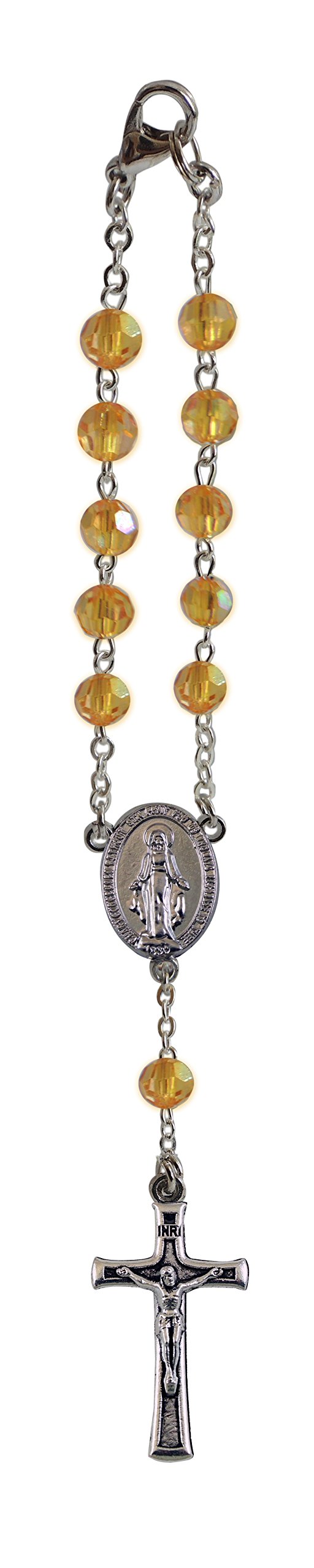 Cathedral Art (Abbey & CA Gift November/Topaz Birthstone Car Rosary