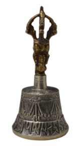 zap impex tibetan hand bell meditation & prayer bells dorje vajra 4 inch