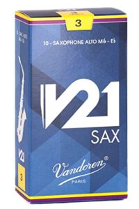 vandoren sr813 alto saxophone v21 reeds strength 3; box of 10