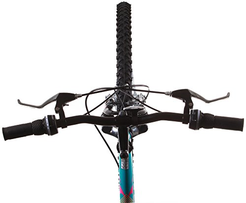 TITAN Trail 21-speed Suspension Women's Mountain Bike, 17-Inch Frame, Black and Teal