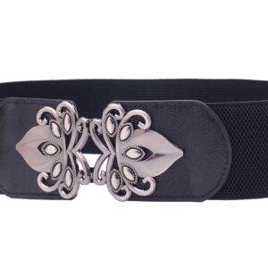 Syuer Womens Vintage Wide Elastic Stretch Waist Belt Retro Cinch Belt