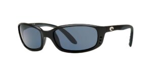 costa del mar men's brine readers oval sunglasses, matte black/grey c-580p, 59 mm, 2.50