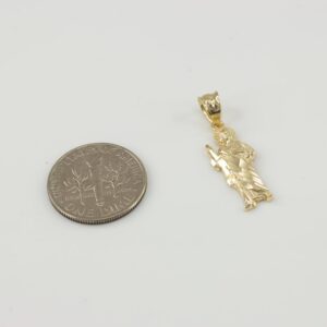 Polished 14k Yellow Gold Saint Jude Charm Pendant