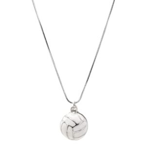 chelseachicnyc striking white volleyball necklace