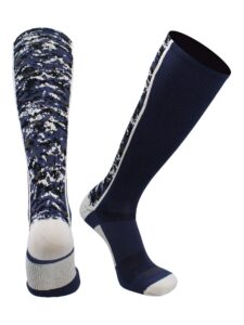 tck digital camo otc socks (navy/white, large)