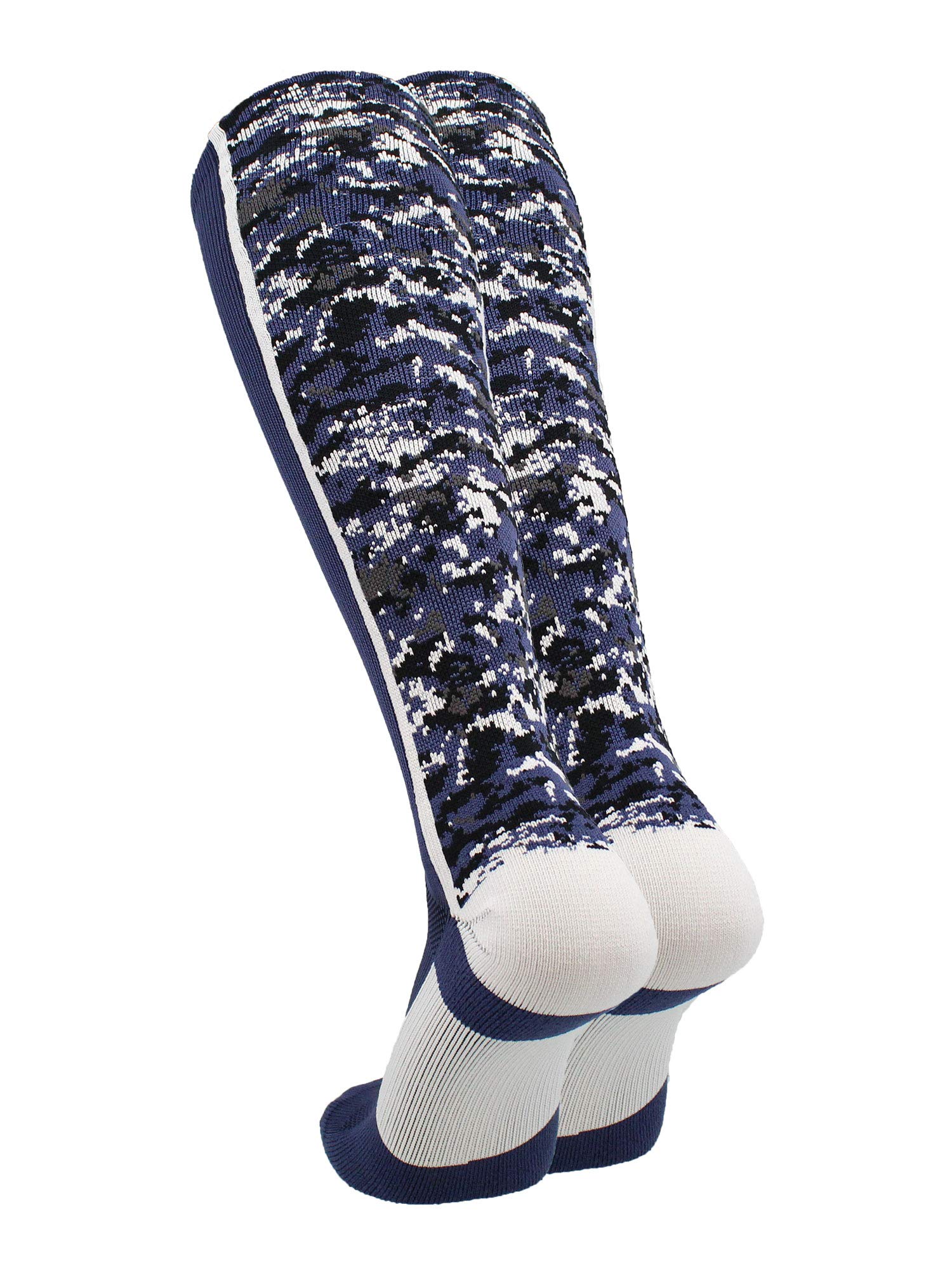 TCK Digital Camo OTC Socks (Navy/White, Large)