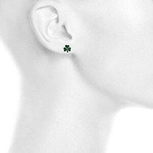 LUX ACCESSORIES Three Leaf Heart Clover Saint St Patricks Day Necklace Matching Earrings