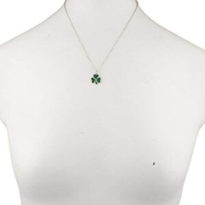 LUX ACCESSORIES Three Leaf Heart Clover Saint St Patricks Day Necklace Matching Earrings