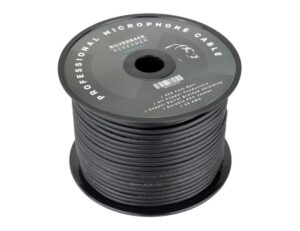 sewell silverback screamer bulk xlr cable, 300 ft. spool, pure copper, ofc, flexible, spiral braided shielding sw-30632, black